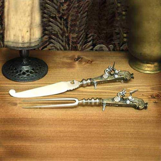 Flintlock Knife & Fork Gun Set