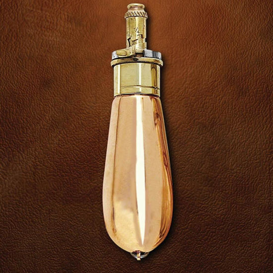 Hawksley Replica Small Brass & Copper Powder Flask