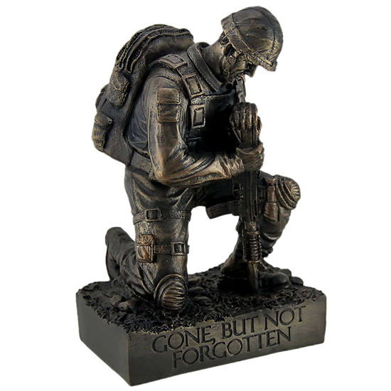 Silent Salute Kneeling Soldier Statue - AtlantaCutlery.com