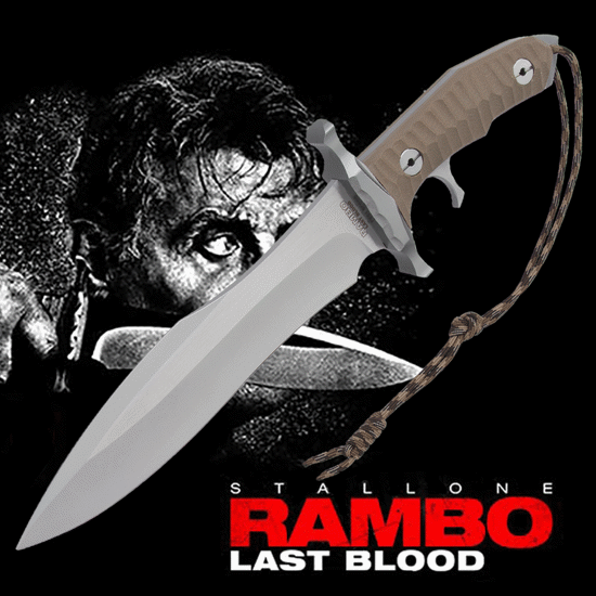 Rambo Last Blood Heartstopper Knife and Sheath - Atlanta Cutlery