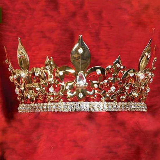 Gold Kings Crown w/ Faux Diamonds – MuseumReplicas.com