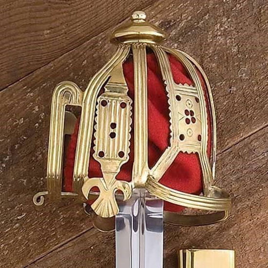 Scottish Brass Basket Hilt Claymore | Museum Replicas
