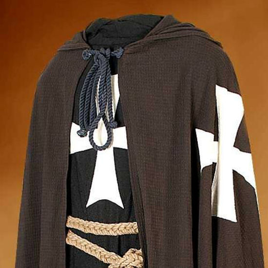 Black Cotton Hospitaller Tunic w/ Mail Underskirt– MuseumReplicas.com