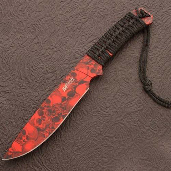 Apocalypse Red Skull Knife