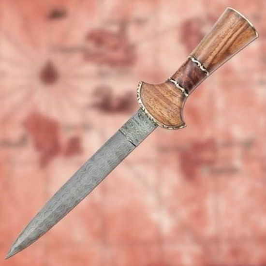 Medieval Damascus Baseleard Dagger Knife | Museum Replicas