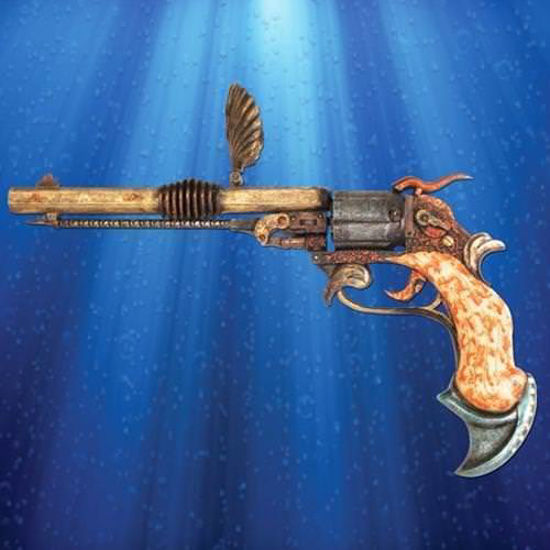 Steampunk Captain Nemo Pistol with Base