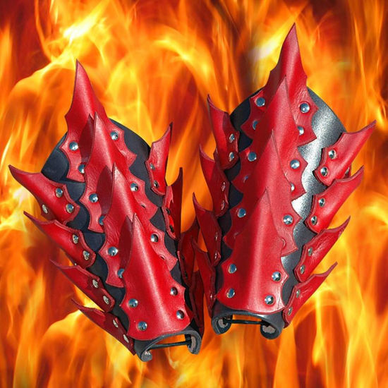 Dragon King Vambraces Fantasy Leather Armour