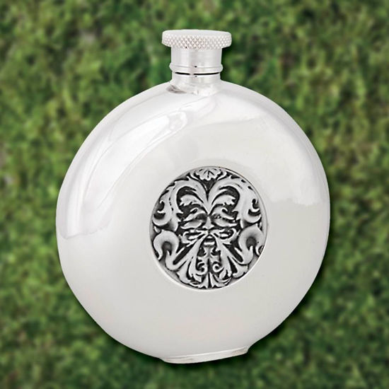 Pewter Green Man Flask