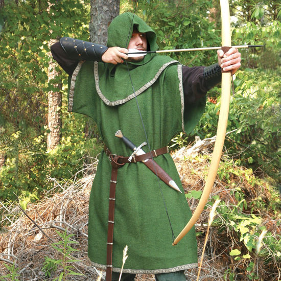 Huntingdon Green Over-Tunic with Hood – MuseumReplicas.com