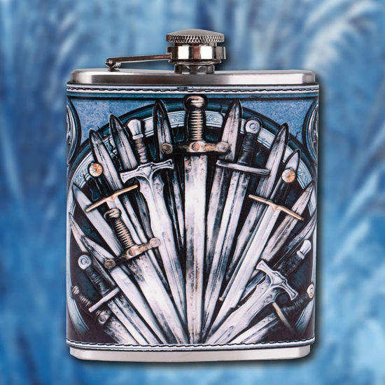 Stainless Steel Sword Hip Flask - Museum Replicas