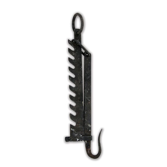 Medieval Forged Iron Adjustable Saw Hook for Cooking - Museum Replicas