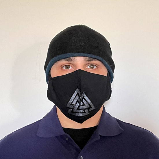 Viking Valknut Triple Layered Cotton Face Mask - MuseumReplicas.com
