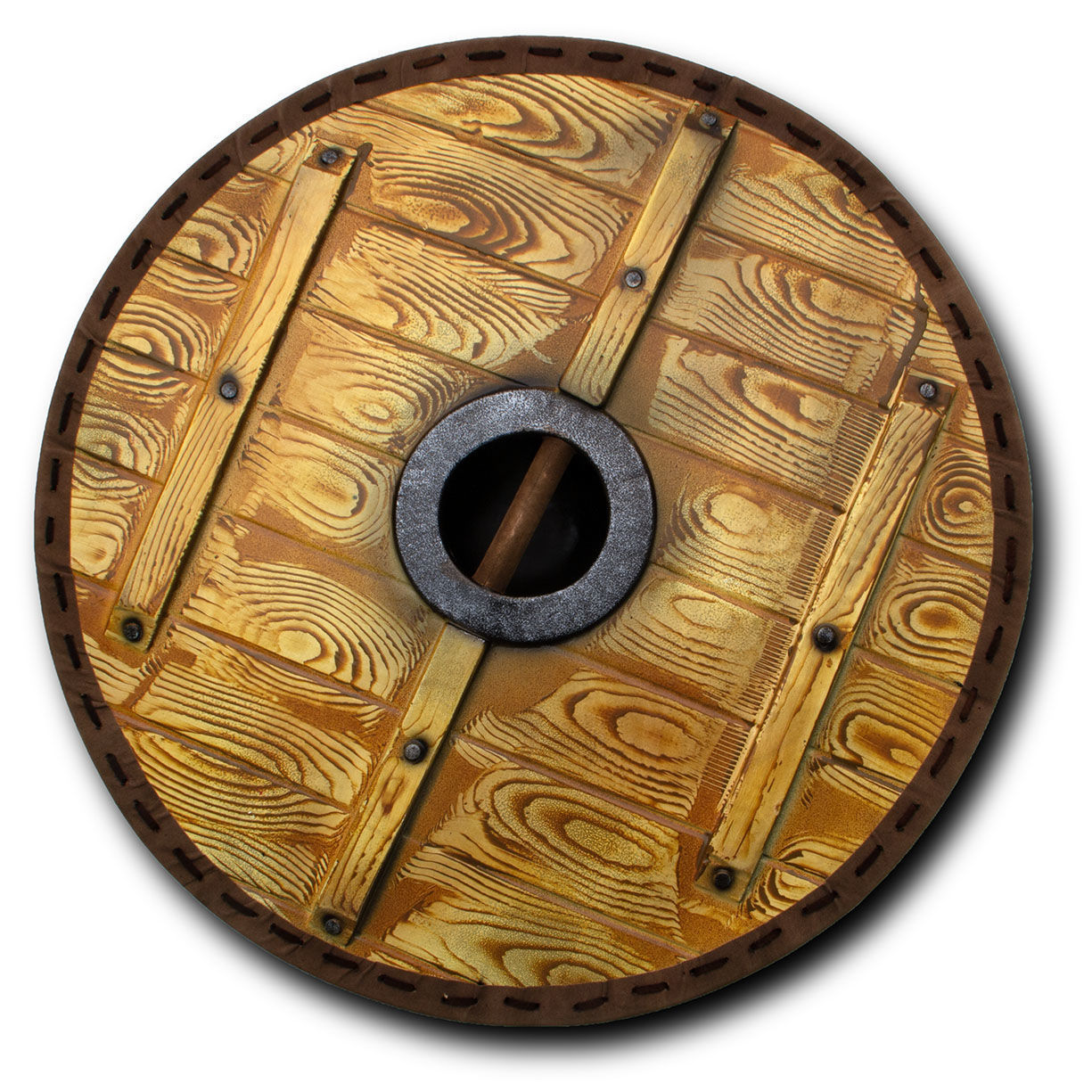 Epic Armoury Red & White Thegn Latex Viking Shield - Museum Replicas